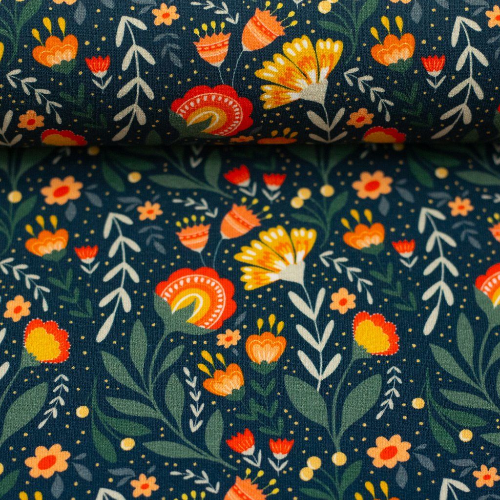French Terry Swafing Fields of Joy | Claire's Creative Forest | Schnuckidu